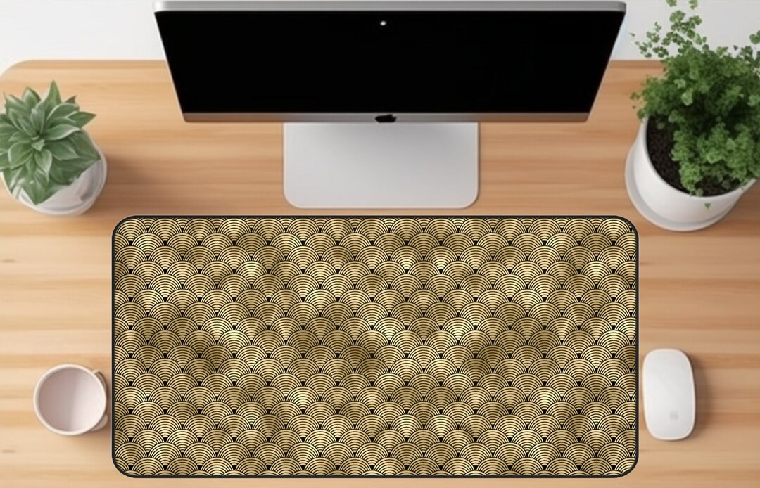 Large Wave Desk Mat, Desk Mat Aesthetic, Minimalist Desk Mat, Xl ...