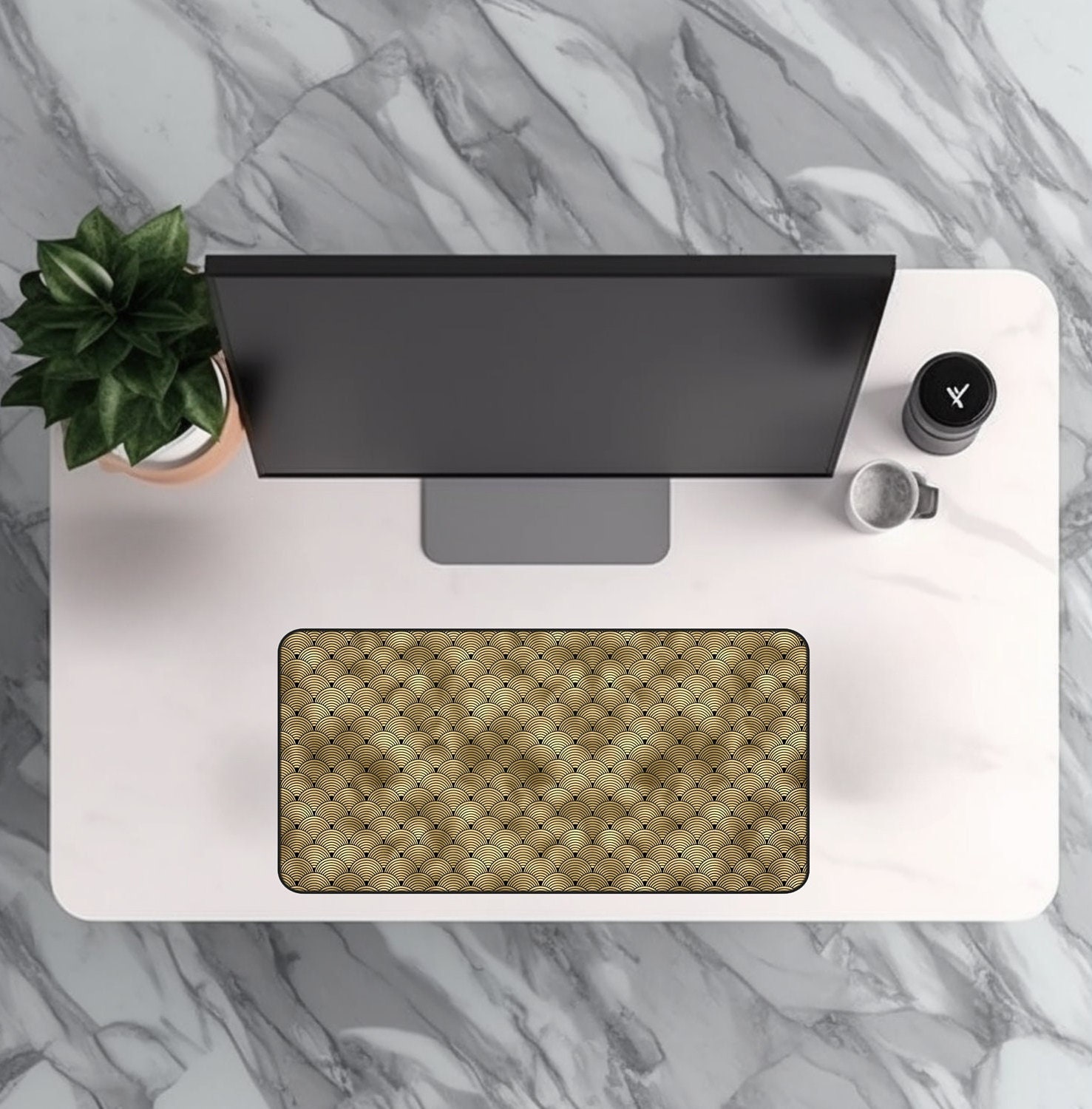 Large Wave Desk Mat, Desk Mat Aesthetic, Minimalist Desk Mat, Xl ...