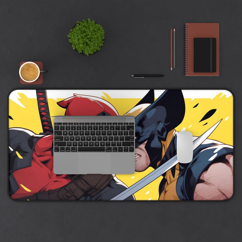 Large Dead Pool and Wolverine Desk Mat Mouse Pad - Etsy