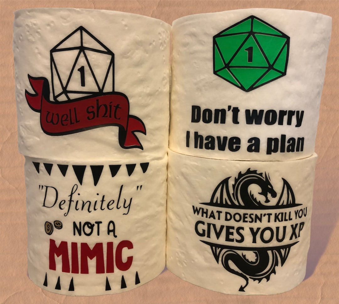 Dungeons and Dragons Themed Gag Gift Toilet Paper, DM Gift, Nerdy Gift ...
