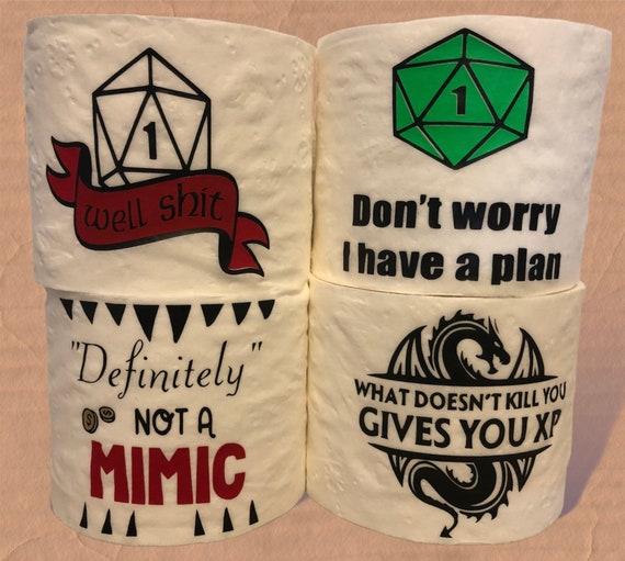 Dungeons and Dragons Themed Gag Gift Toilet Paper DM Gift - Etsy
