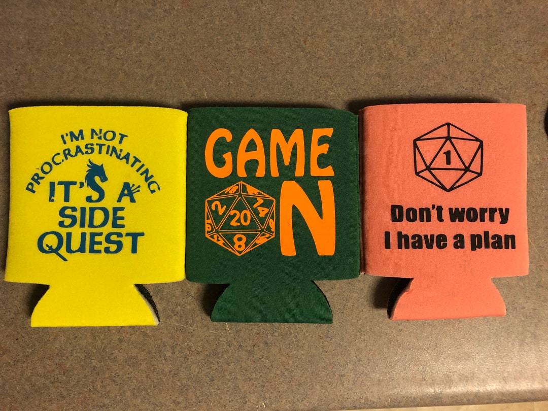Dnd Themed Beverage Cooler/drink Holder/can Cooler/d20/dungeons and ...