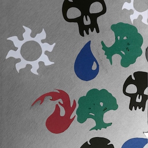 MTG Mana Symbol Confetti / Magic the Gathering / Party Decor / Geeky ...