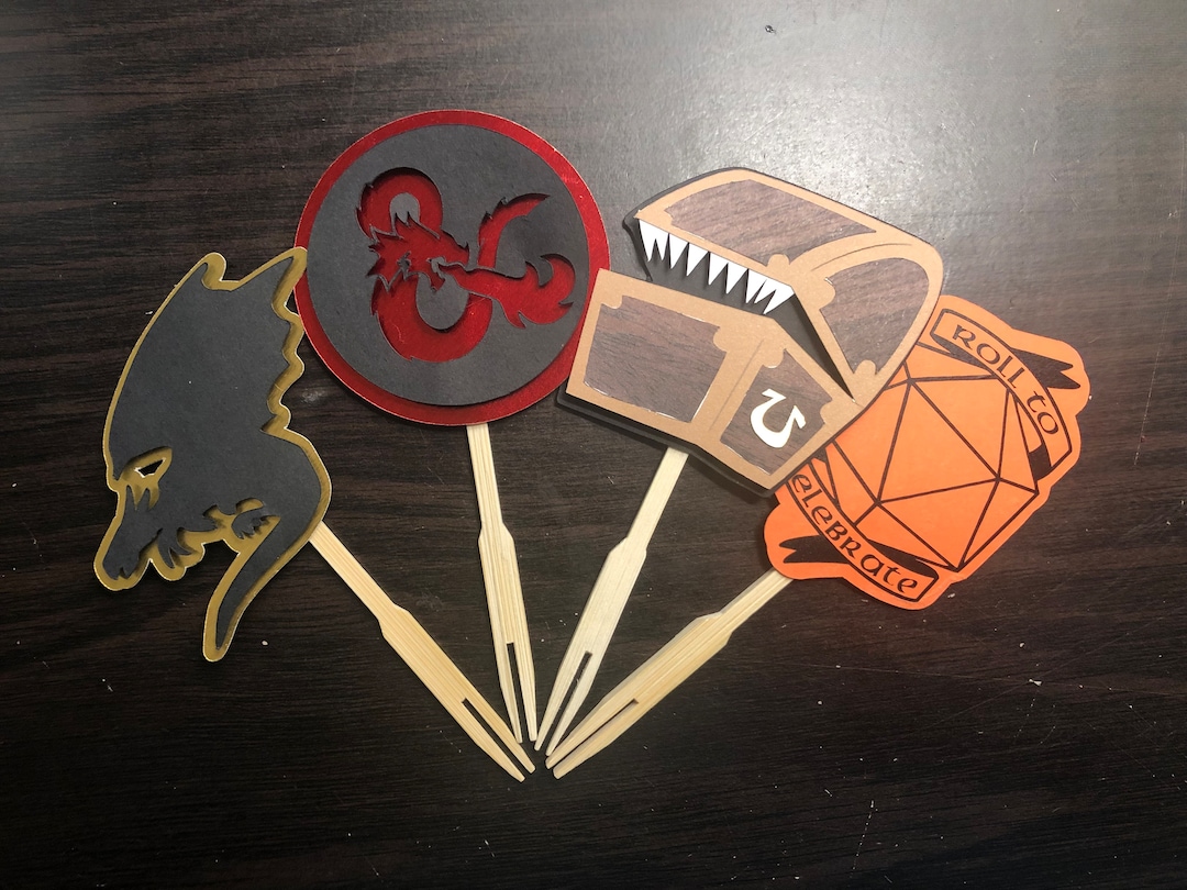 Dungeons and Dragons Cupcake Toppers/ D&D Cake Decor/party Decor/dnd ...