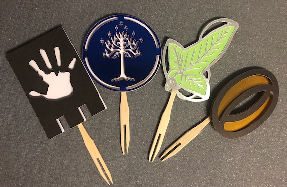 Lotr Themed Cupcake Topper/cake Toppers/ Lotr Party - Etsy
