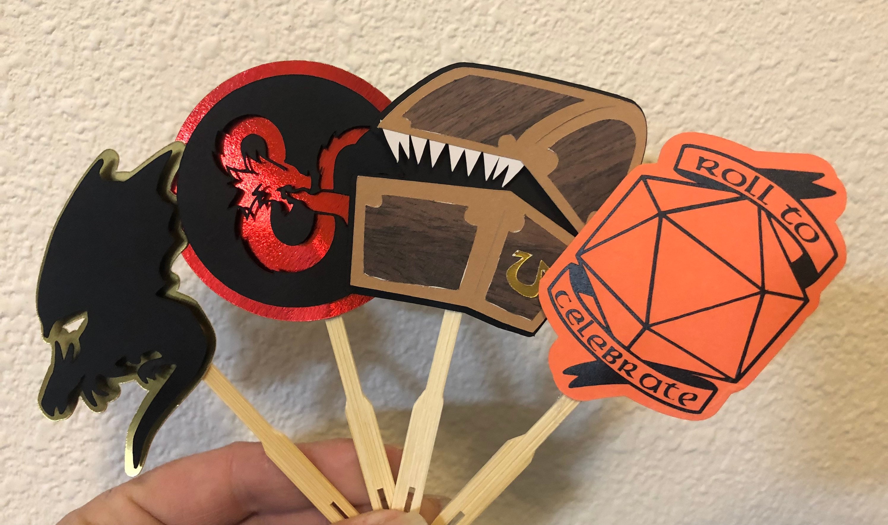 Dungeons and Dragons Cupcake Toppers/ D&D Cake Decor/party Decor/dnd ...