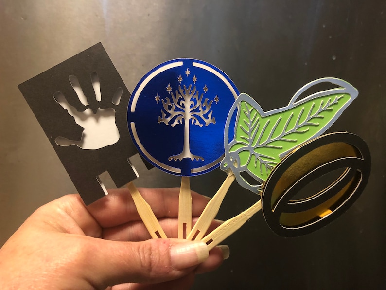 Lotr Themed Cupcake Topper/cake Toppers/ Lotr Party Decor/nerdy Party ...