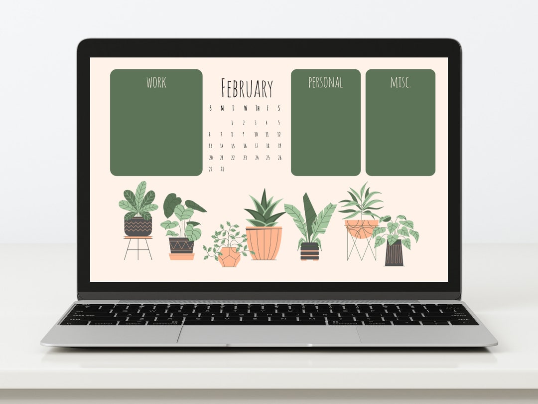 Organized Plant Desktop Wallpaper - Etsy