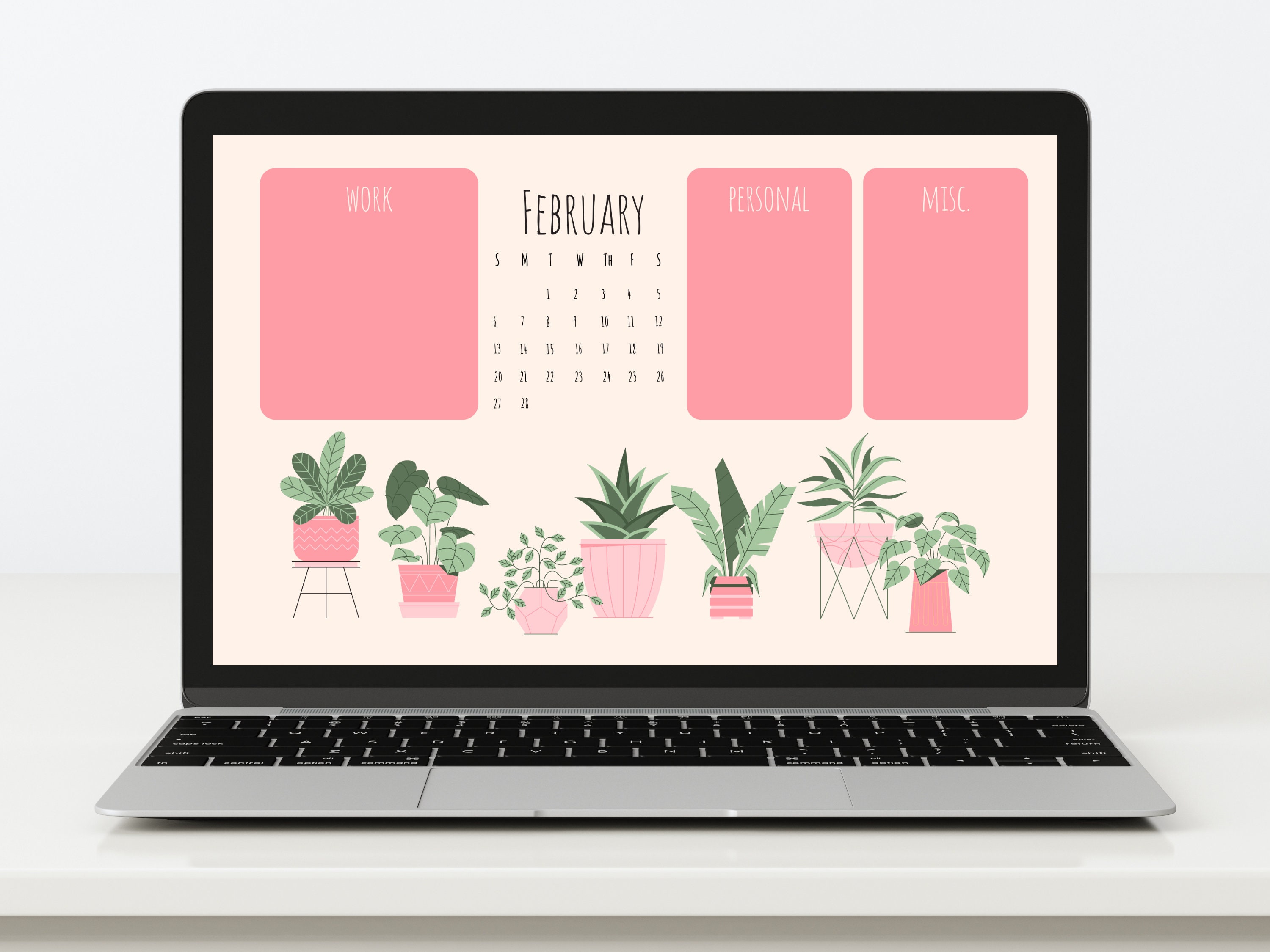 Organized Plant Desktop Wallpaper - Etsy