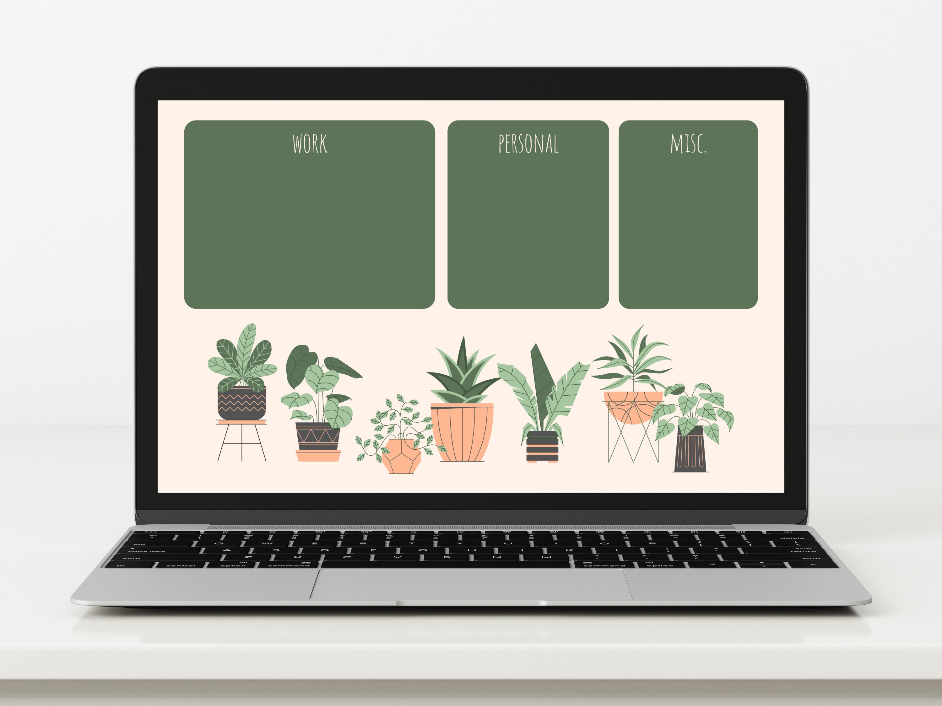 Organized Plant Desktop Wallpaper - Etsy