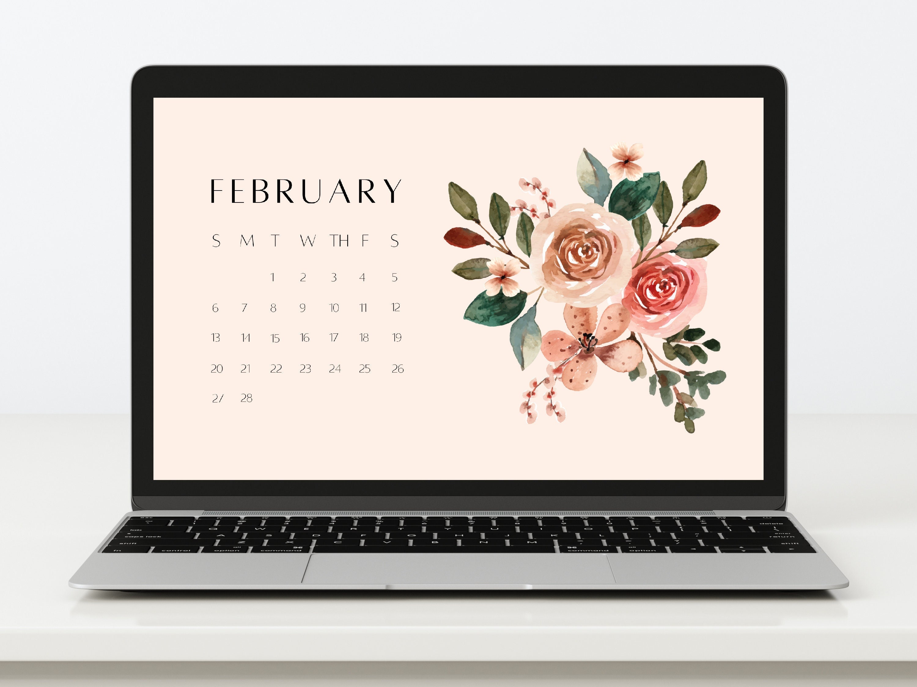 2022 February Calendar Background