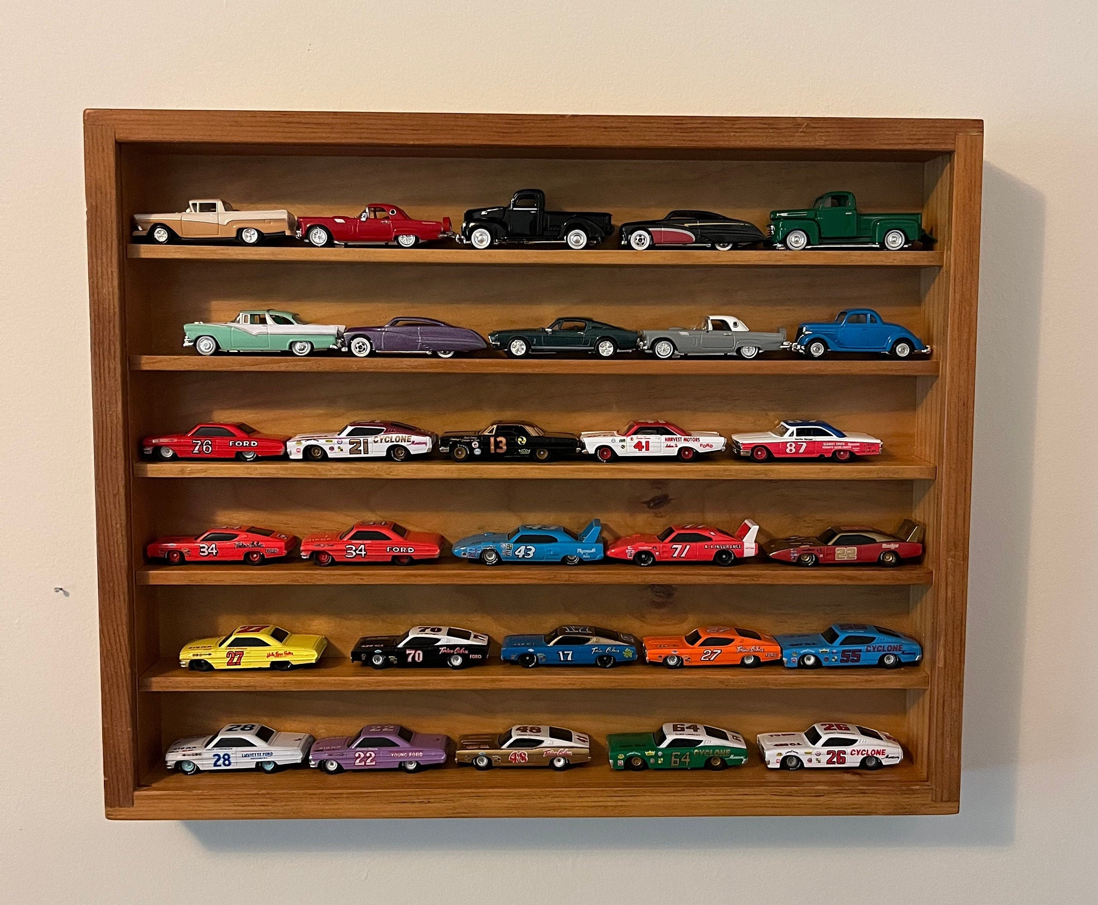 Wooden Die-cast Car and Trinket Display Case - Etsy