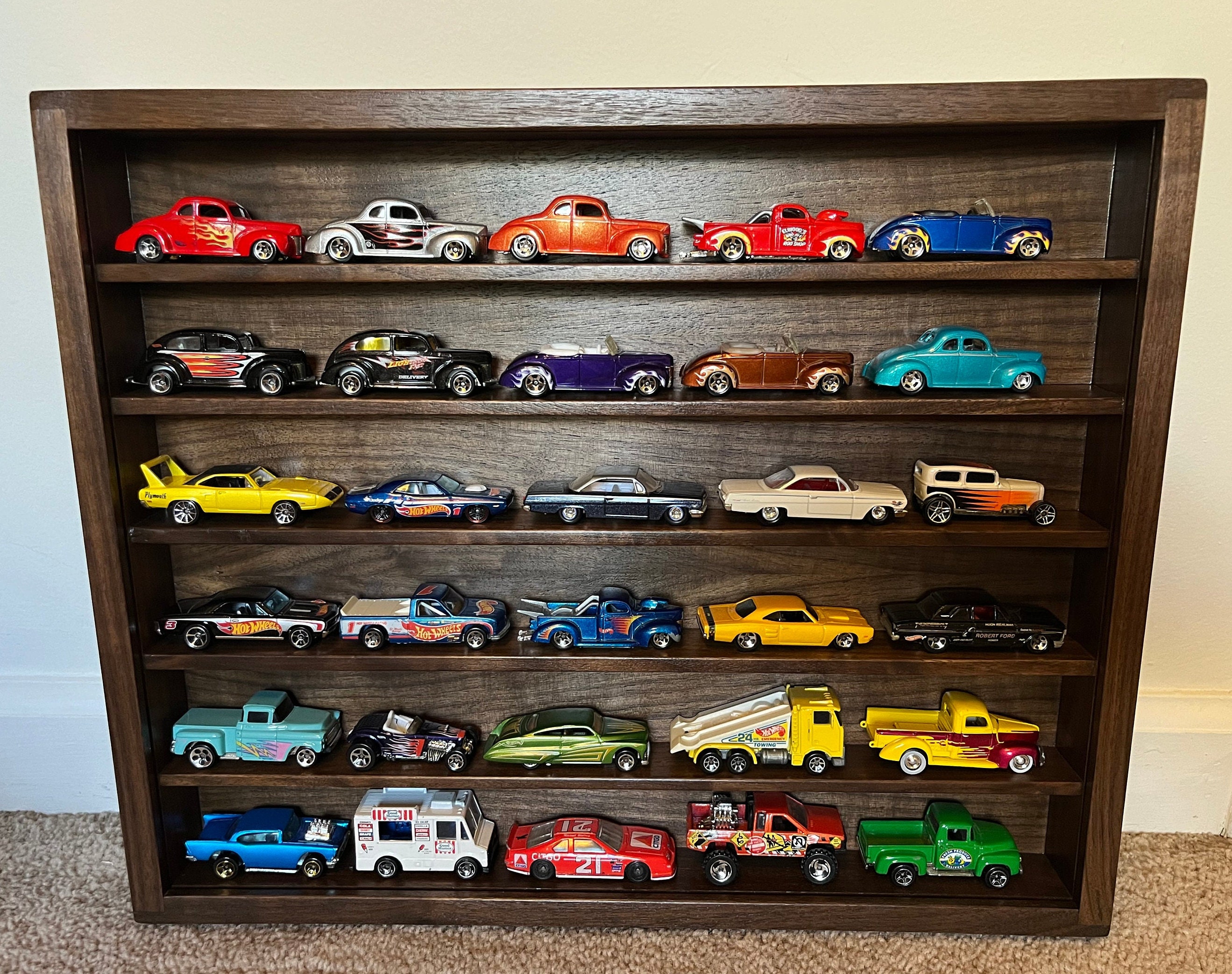 Wooden Die-cast Car and Trinket Display Case - Etsy