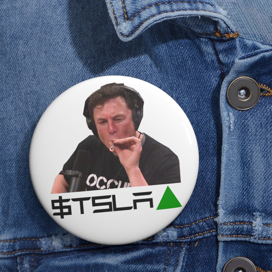 Elon Musk Tesla Cartoon Funny Sticker Tsla White High 420 Black Spacex ...