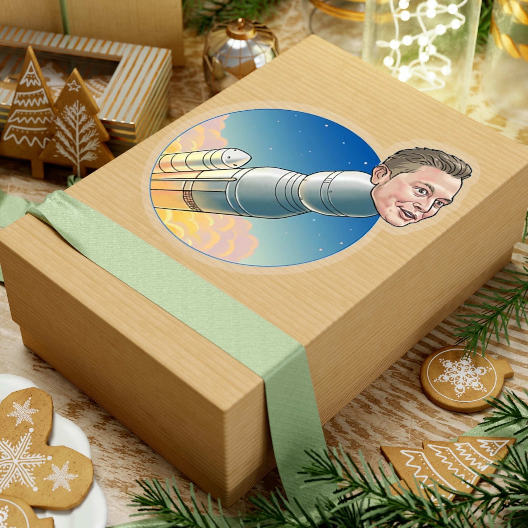 Elon Musk Tesla Cartoon Funny Sticker Daddy White Sustainable Sexy ...