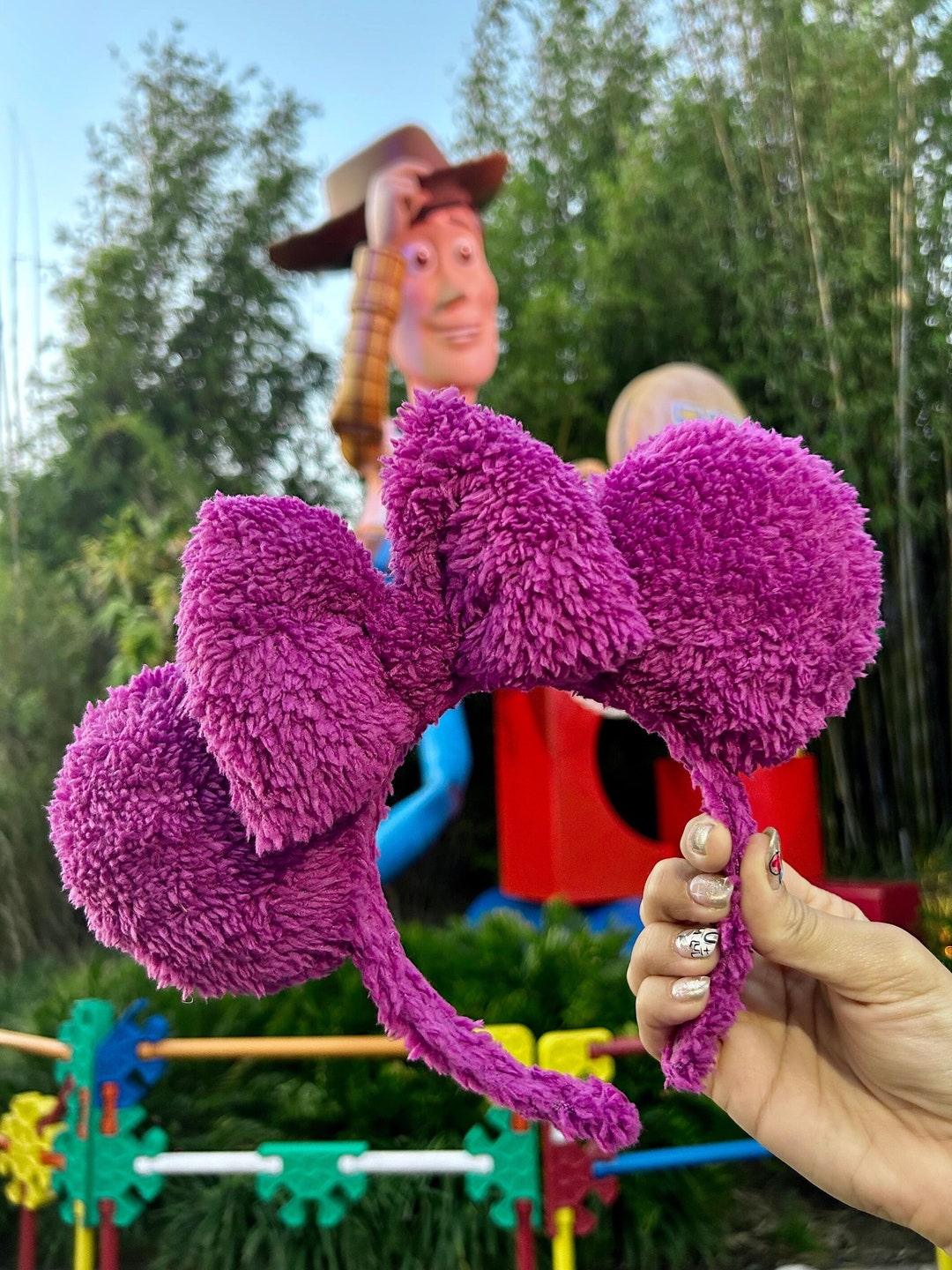 Pink Sherpa Mouse Ears, Sherpa Minnie Ears, Lotso Inspired Mouse Ears ...