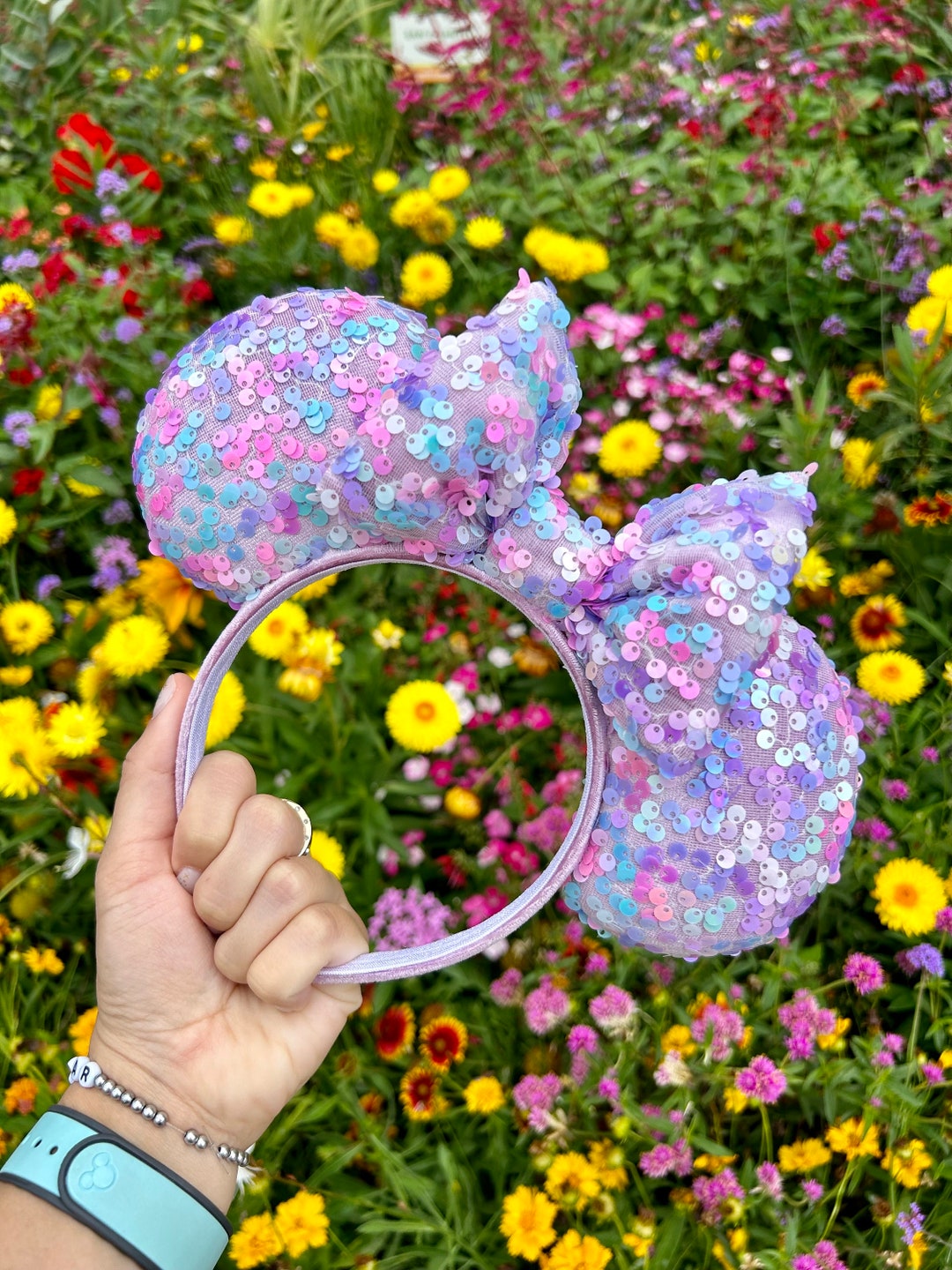 Purple Sparkly Mouse Ears, Purple Confetti Minnie Ears, Summer Minnie ...