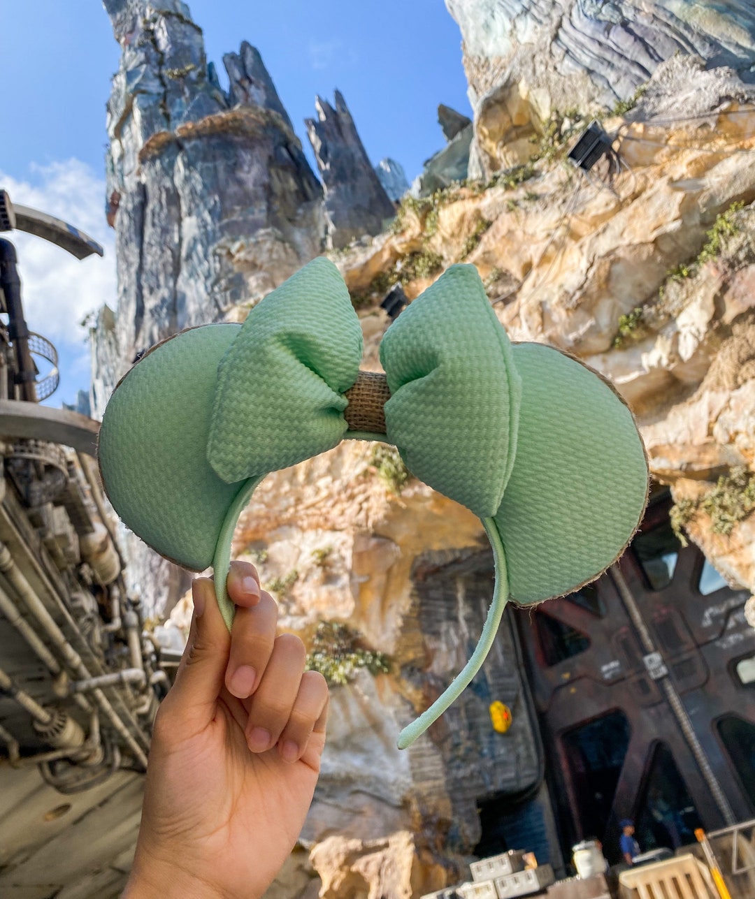 Grogu Mouse Ears, Baby Yoda Minnie Ears, Star Wars, Galaxy’s Edge - Etsy