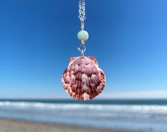 Pink Shell Necklace - Etsy