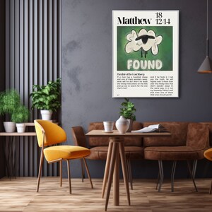 Parable of the Lost Sheep Scripture Wall Art, Matthew 18 Leaves the 99 ...