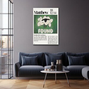 Parable of the Lost Sheep Scripture Wall Art, Matthew 18 Leaves the 99 ...