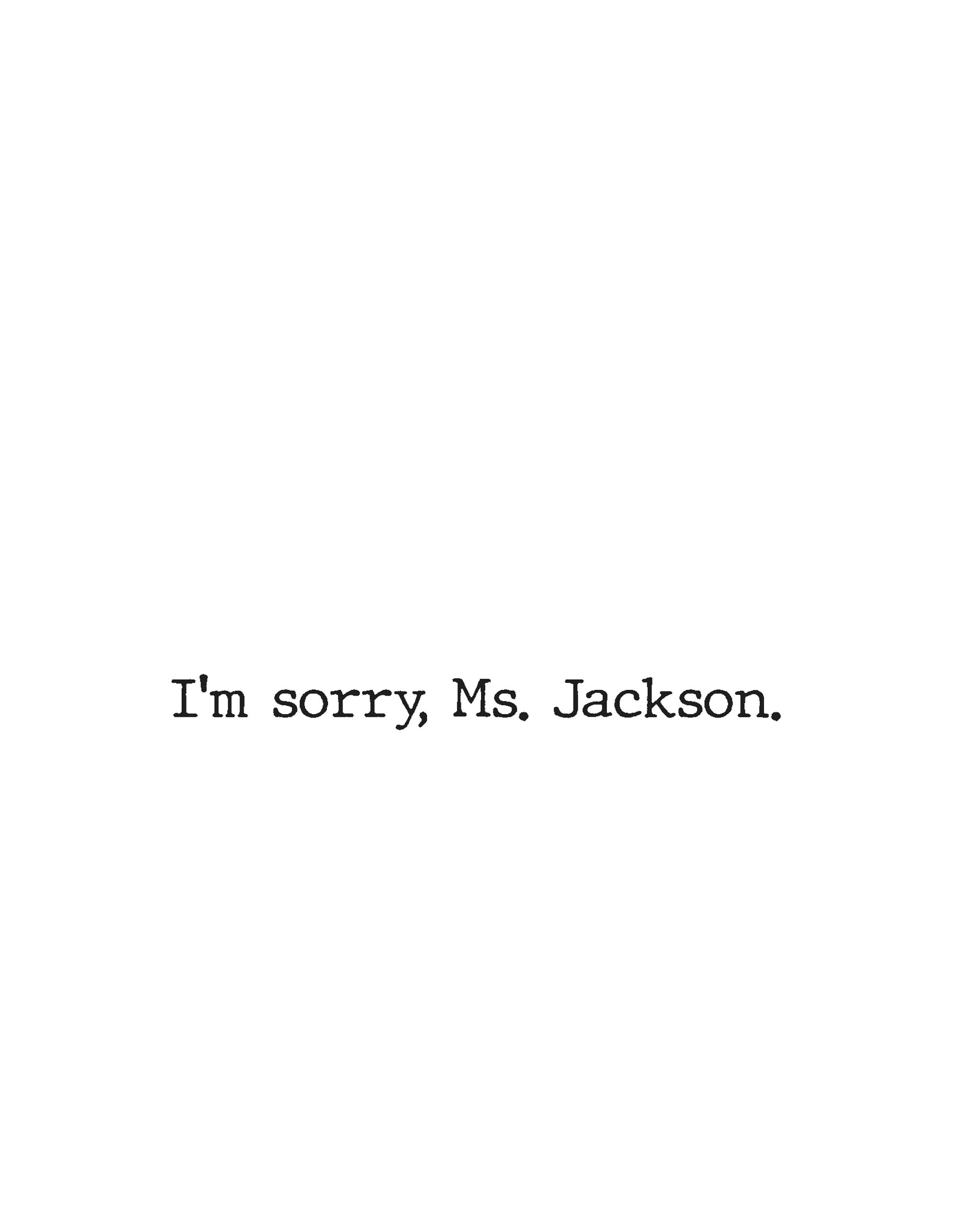 I'm Sorry Ms. Jackson / Song Lyrics / Print at Home / Digital Download ...