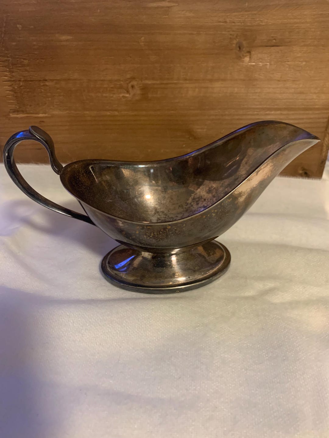 Antique Crescent Silver Mfg Co. Spns Gravy Boat W/tray 15.3 Ounces - Etsy