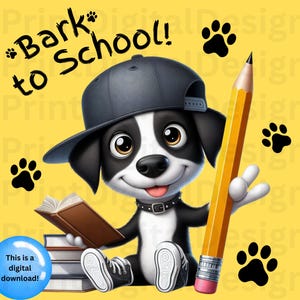 Funny Dog Back to School PNG: Trendy Sublimation Design (digital ...