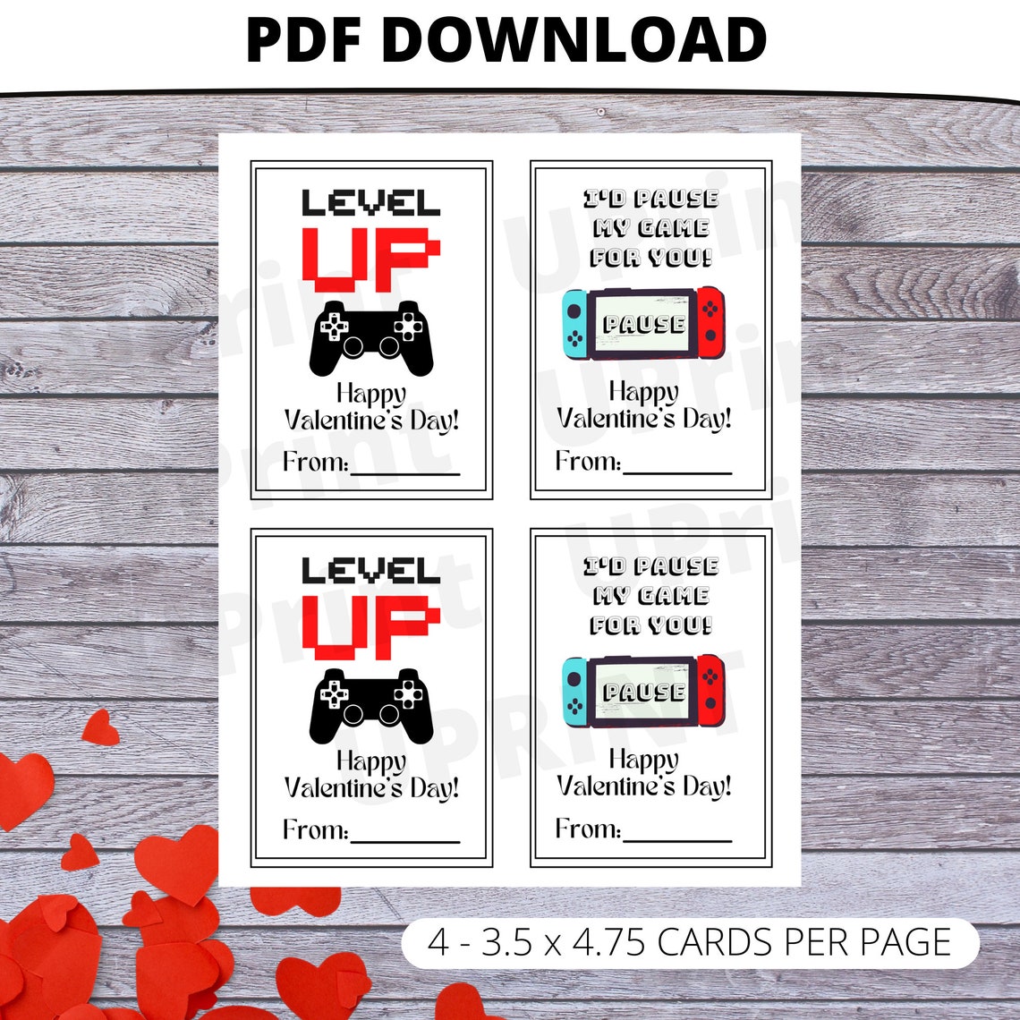 Gamer Valentine Card Video Gamer Valentine Valentine's Day Cards for ...
