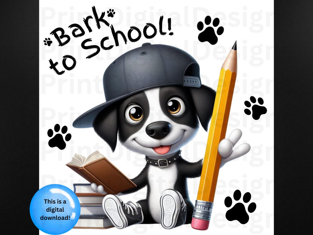 Back to School Png, Funny Dog Back to School Png, Elementary School ...