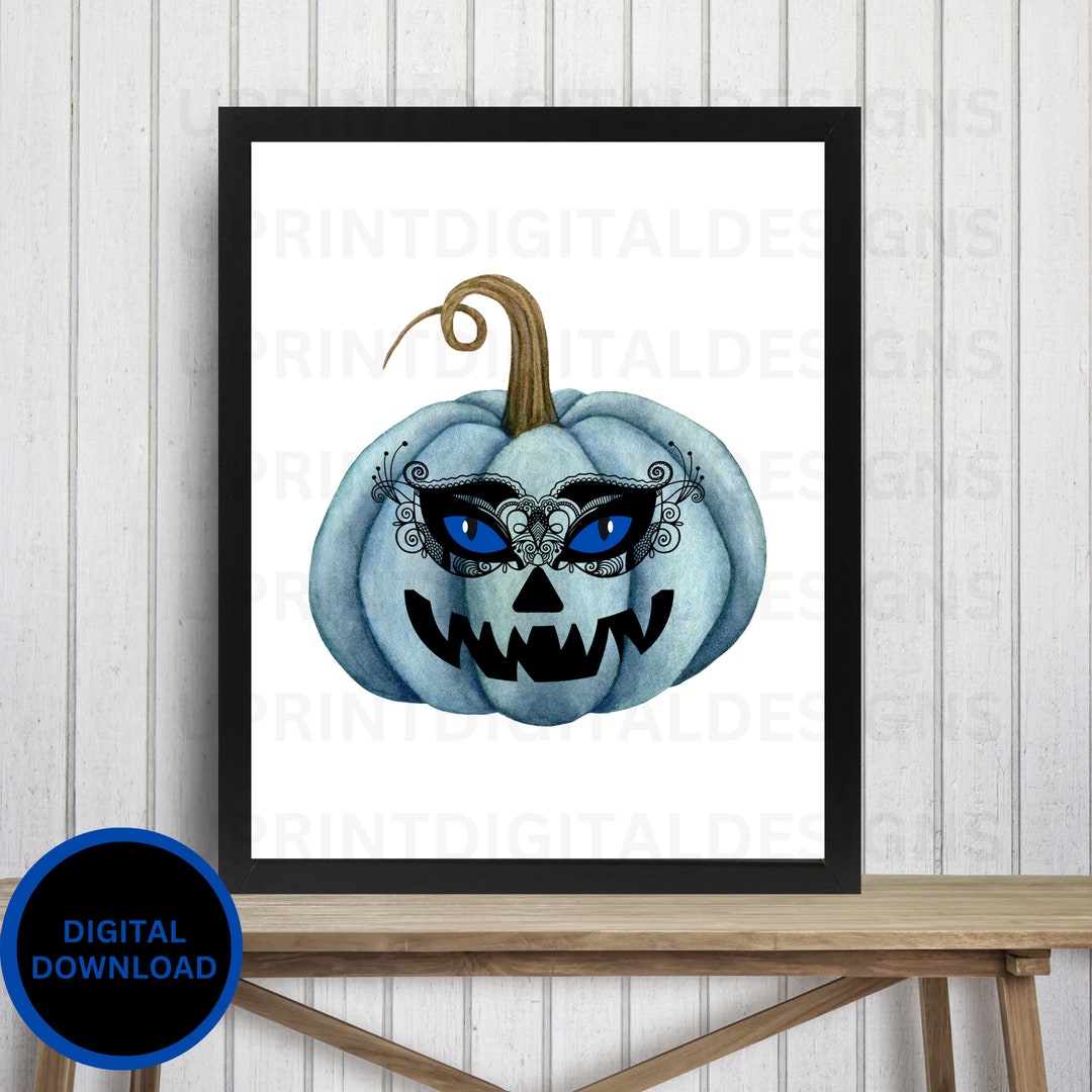 Halloween Digital Printable halloween Pumpkin Art Jack O Lantern Fall ...