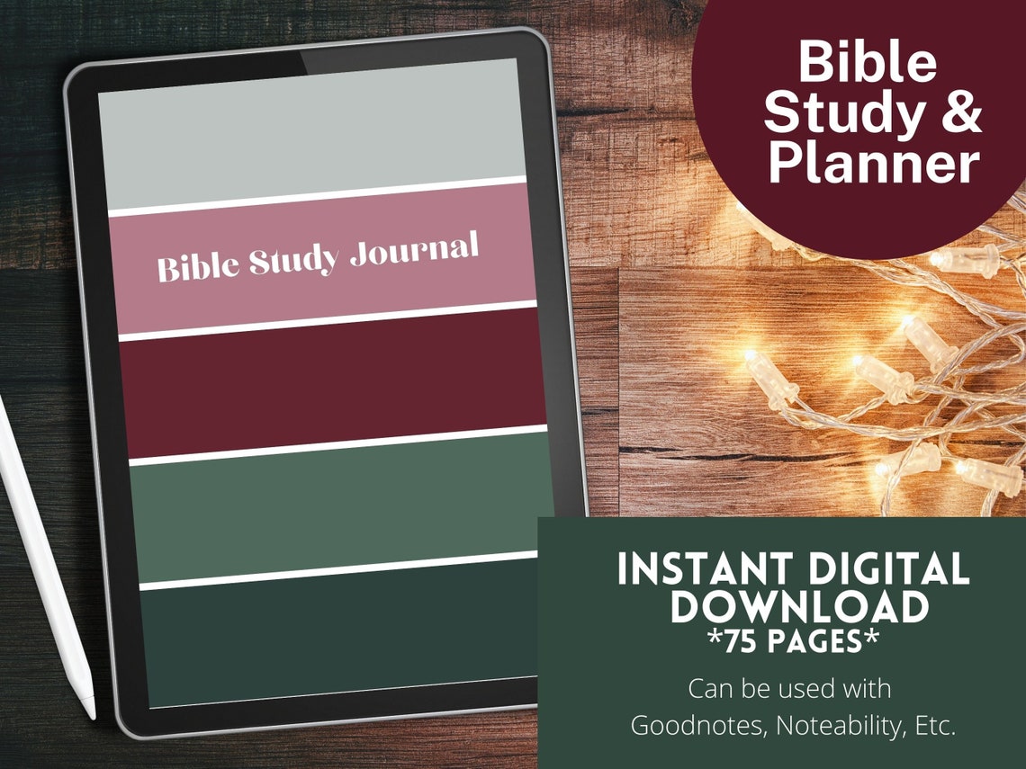 Digital Bible Study Journal, Planner, Calendar, Reading Plan, Reading ...