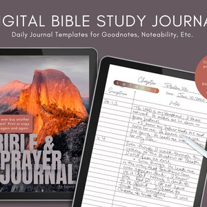 Bible Journal Download for Goodnotes or Print | Goodnotes Template ...