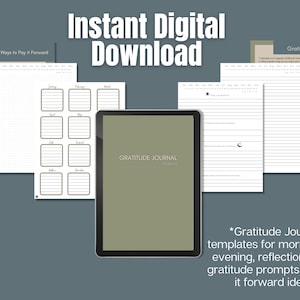 Digital Gratitude Journal, 5 Minute Journal Digital, Self Reflection ...