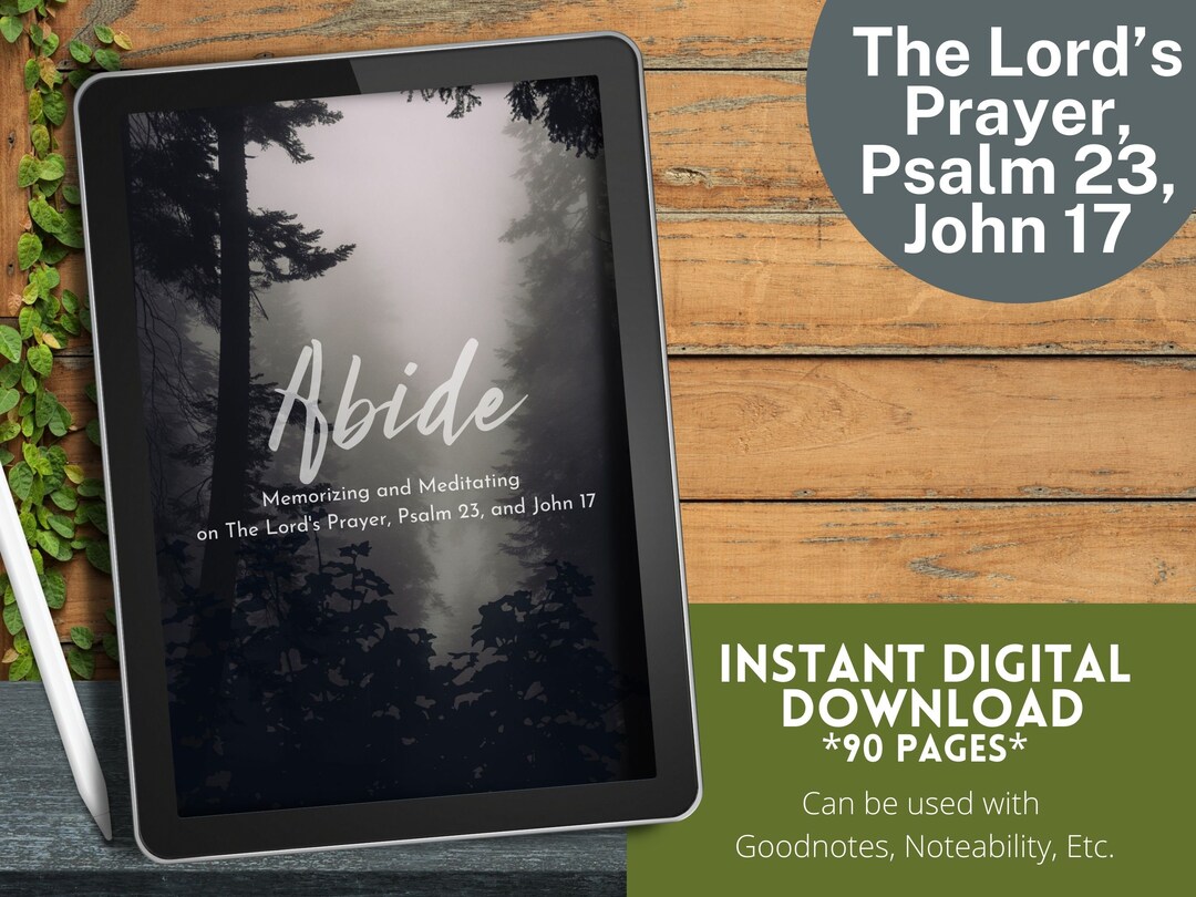 Abide Scripture Memory Journal for Goodnotes and Notability, Tablets ...