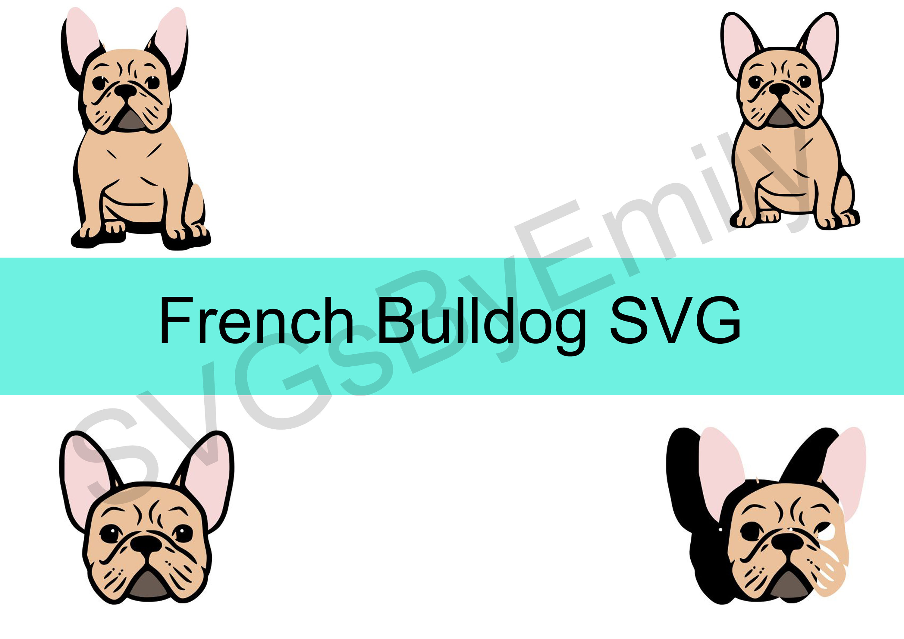 Layered SVG Bundle frenchie French Bulldog Puppy Perfect for Cricut - Etsy