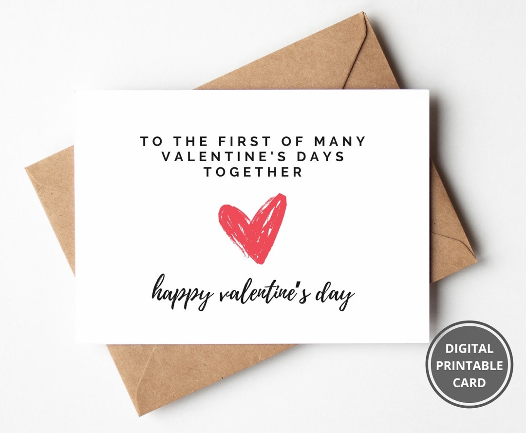 1st Valentines Card for Boyfriend, First Valentines Day Romantic Card ...