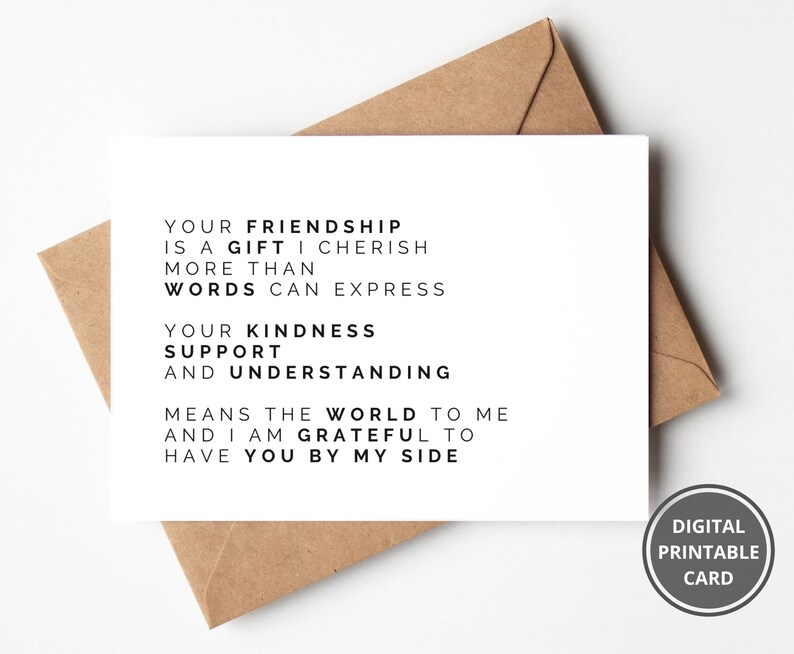 Thank You Card, Friend Thank You Card, Thank You for Being Amazing ...