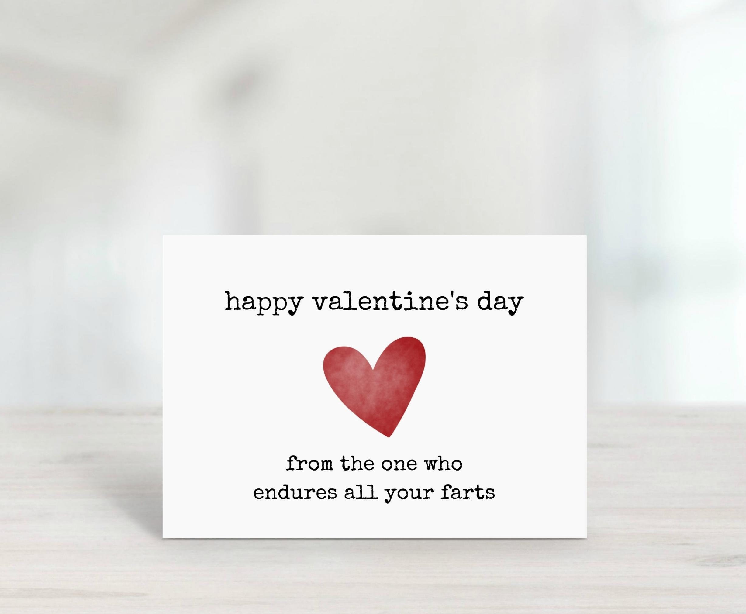Funny Fart Card, Valentine Fart Card, Farts Humour Card, Card for ...