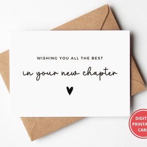 New Job Card All The Best In Your New Chapter Congrats Card New Job Card All The Best In Your New Chapter Congrats Card