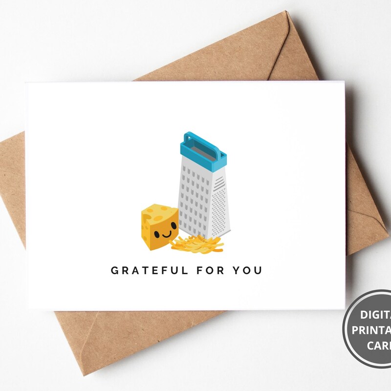 Grateful Pun Card - Etsy