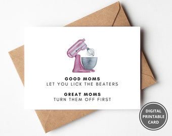 Funny Mother's Day Card, Printable, to Mom From First Born, From ...
