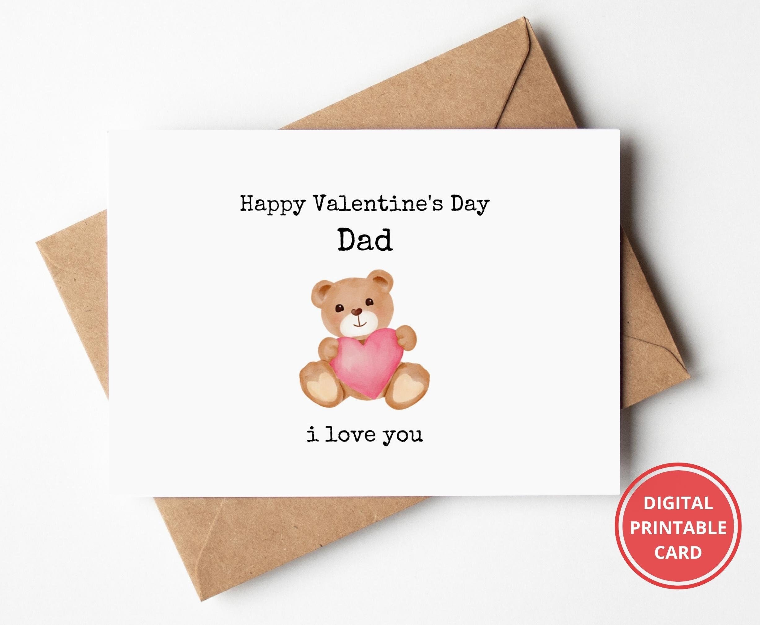 Valentine Card For Valentines Day, Card For Dad, For Daddy, Dad ...