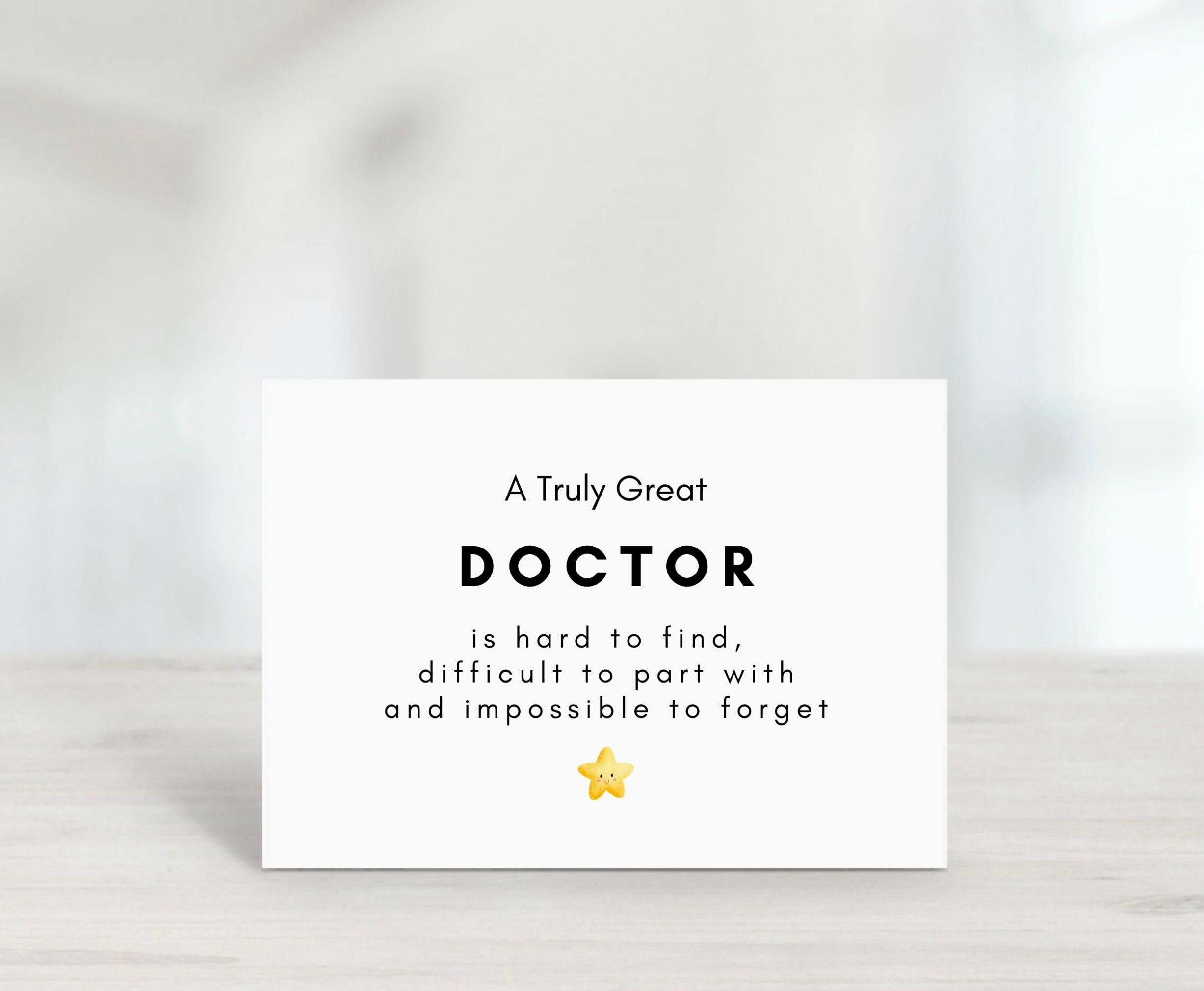 Thank You Card, for Doctor, Leaving Work, Retirement Card, Doctor ...