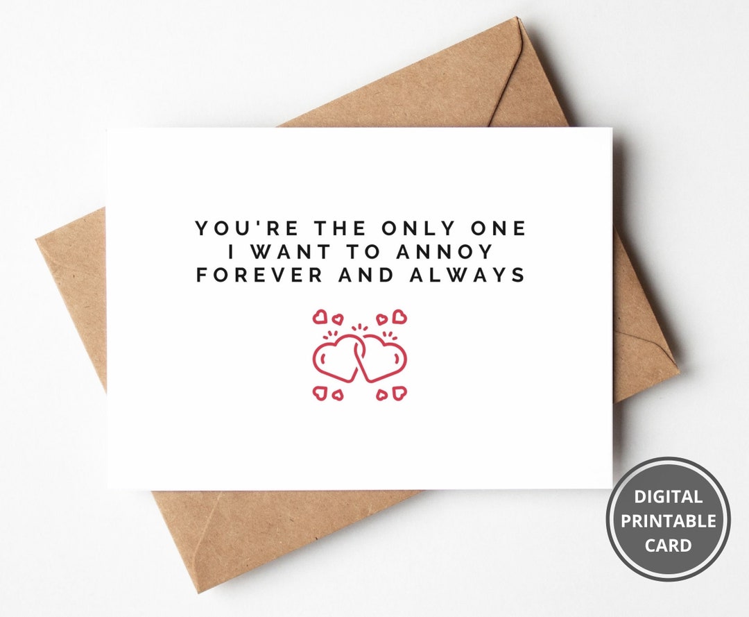 You're the Only One I Want Printable Card, Funny Dirty Card Digital ...