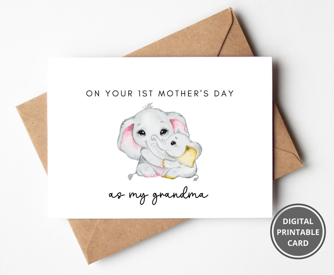 First Mothers Day Grandma, Card for Grandma, 1st Mother's Day, Granny ...