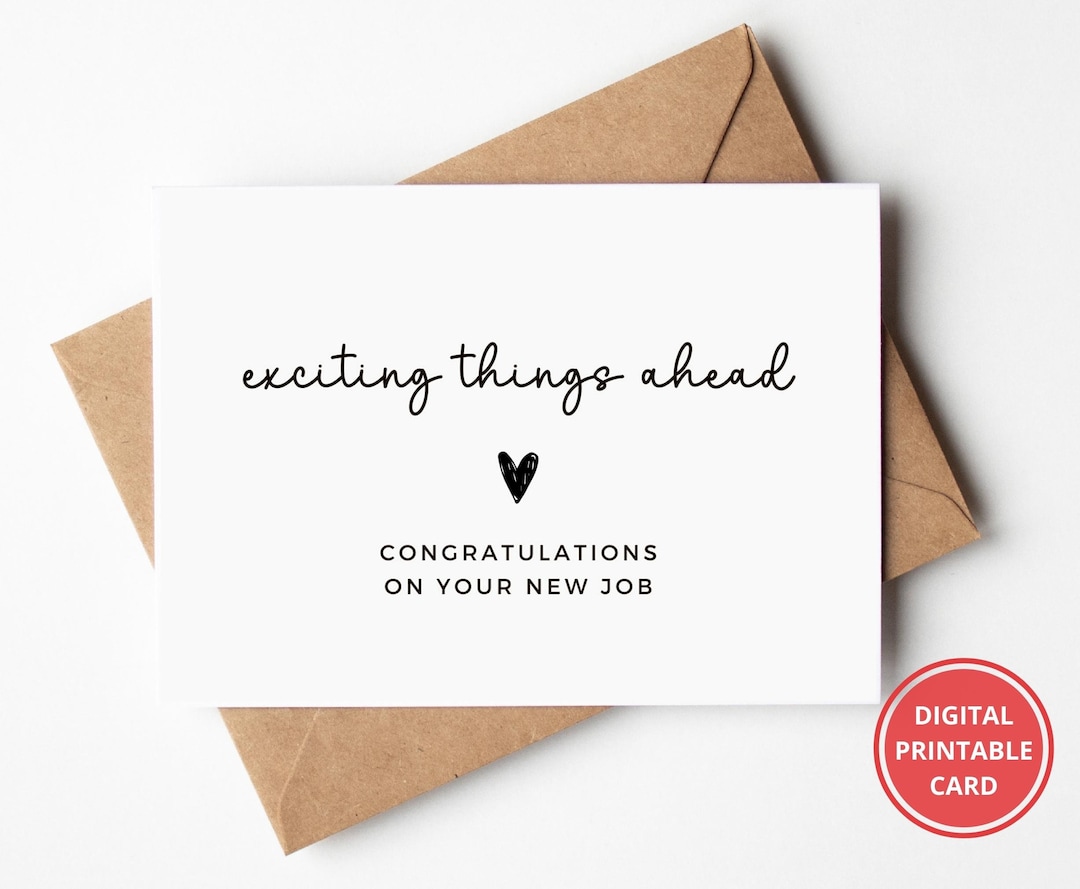 Congratulations on Your New Job, Card for New Job, Congratulations, New ...