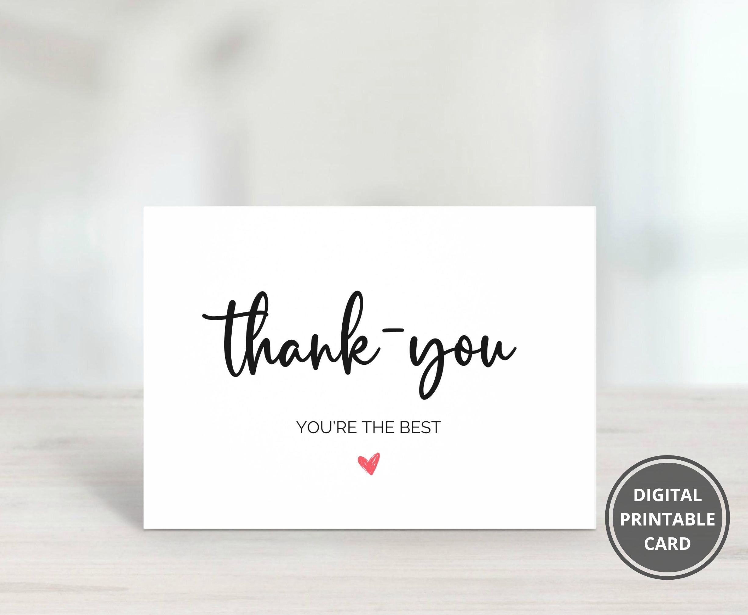 Thank You Card Printable, Friendship Card, Bestie Card, Best Friend ...