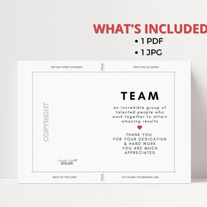 Employee Appreciation Card, Team Thank You, Corporate Thank You ...