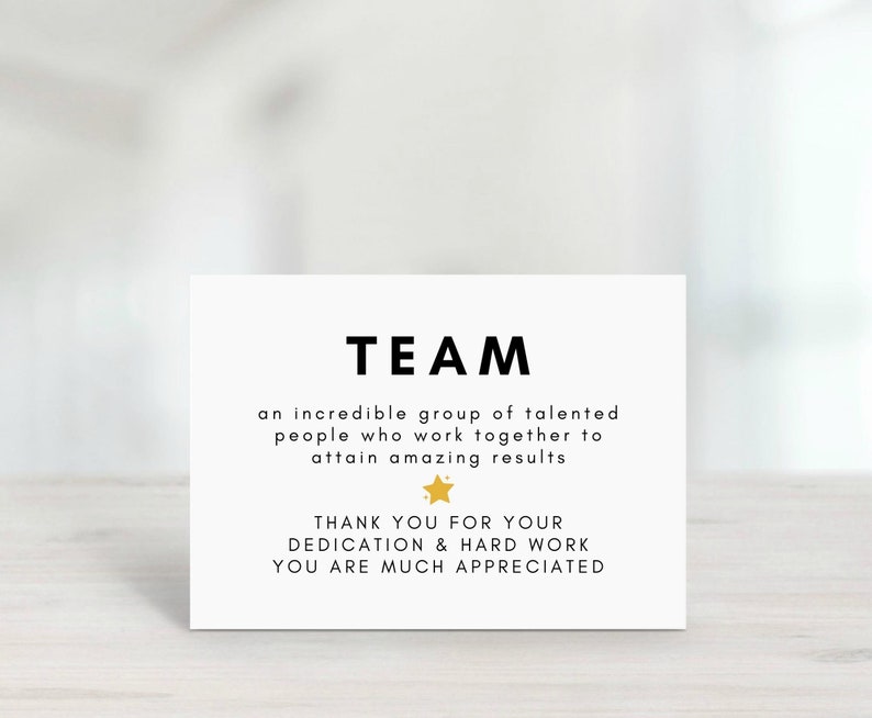 Team Building Card, Team Appreciation, Staff Appreciation, Employee ...